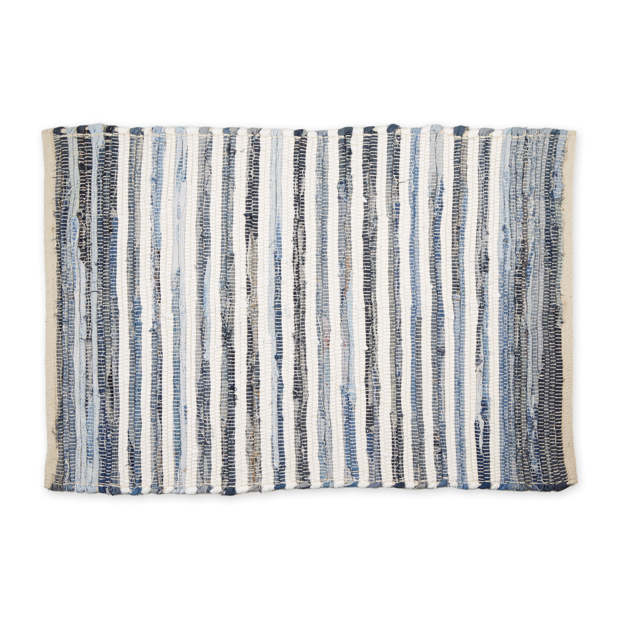 Multi Denim Rag Rug 2x3-ft - Walmart.com