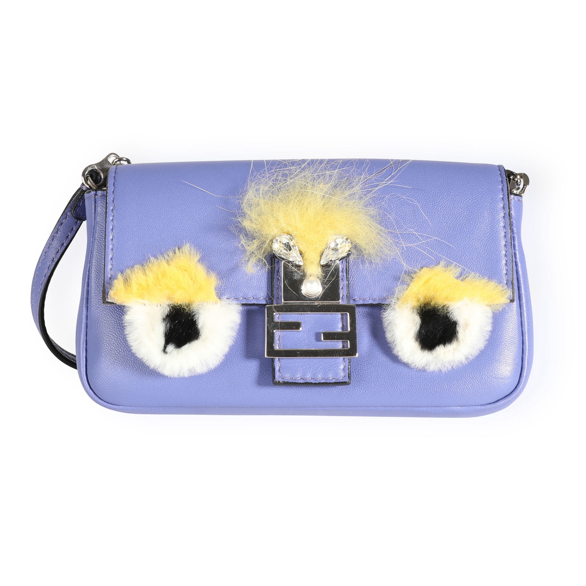 Pre-Owned Fendi Periwinkle Bag Bug Micro Baguette - Walmart.com