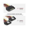 15 Pin SATA Power Y-Splitter Cable 8 Inches - 2 Pack - Walmart.com