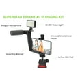 Digipower Super Star Essential Vlogging Kit, with LED Light, Microphone ...