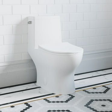 Sublime One Piece Elongated Toilet with Touchless Retrofit Dual Flush 1 ...