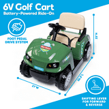 Flybar Golf Cart 6V Ride-On for Kids, Includes Golf Clubs and Balls ...