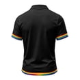 AHMOMEI We the People Mens Polo Shirts Short Sleeve Rainbow Graphic ...