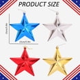 Beauos Red Patriotic Paper Stars Hanging Decorations 4Th of July Star ...