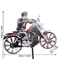 Skeleton Motorcycle Wind Spinner, Rotating Wheels Windmill Stake with ...
