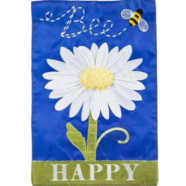 Evergreen Flag, Blossoms and Butterfly Garden Applique Flag, 12.5'' x 0 ...
