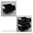4 Packs Large Stackable Storage Bins, Plastic Stacking Basket, Black ...