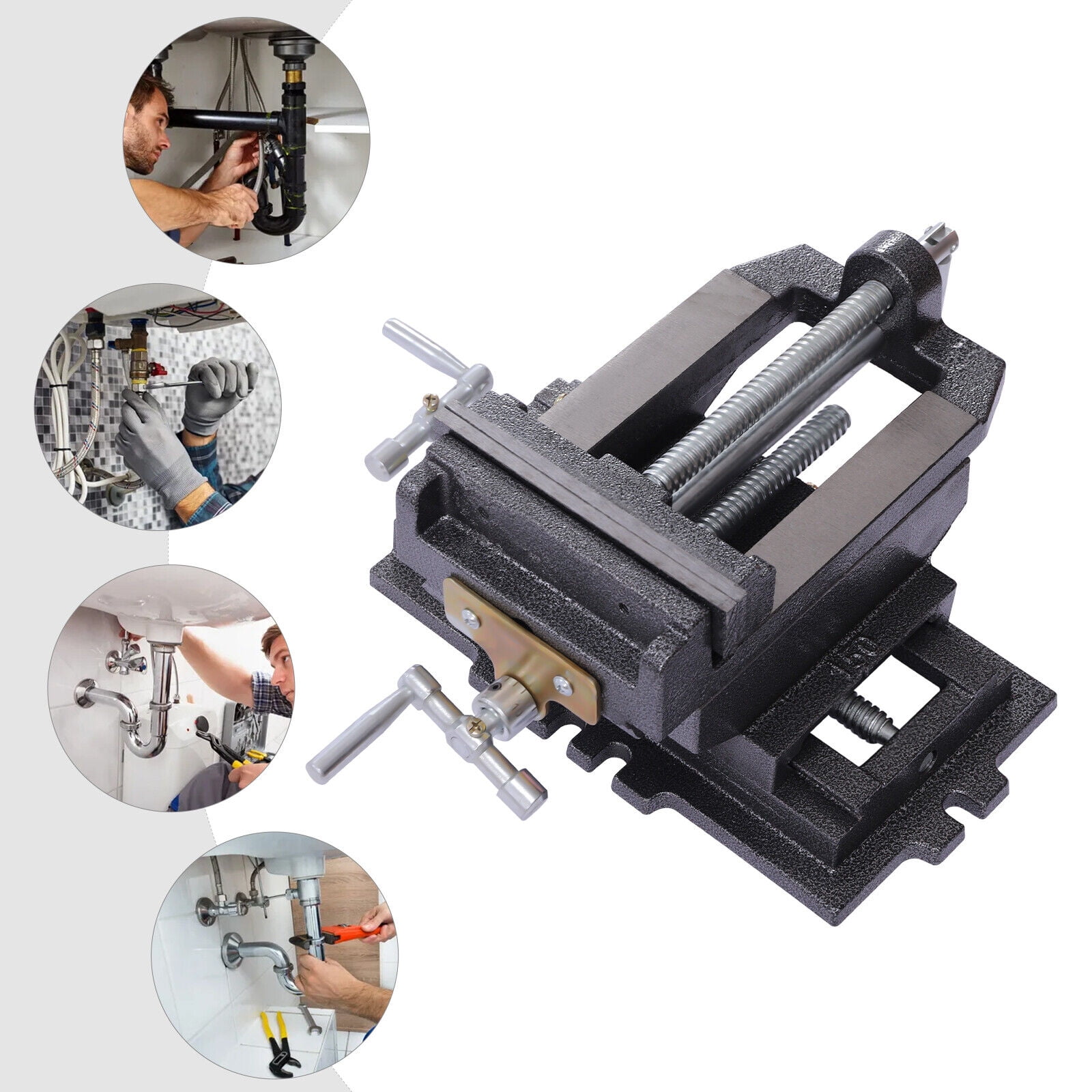 6" Cross Drill Press Vise Slide Metal Milling 2 Way X-Y Clamp Machine ...