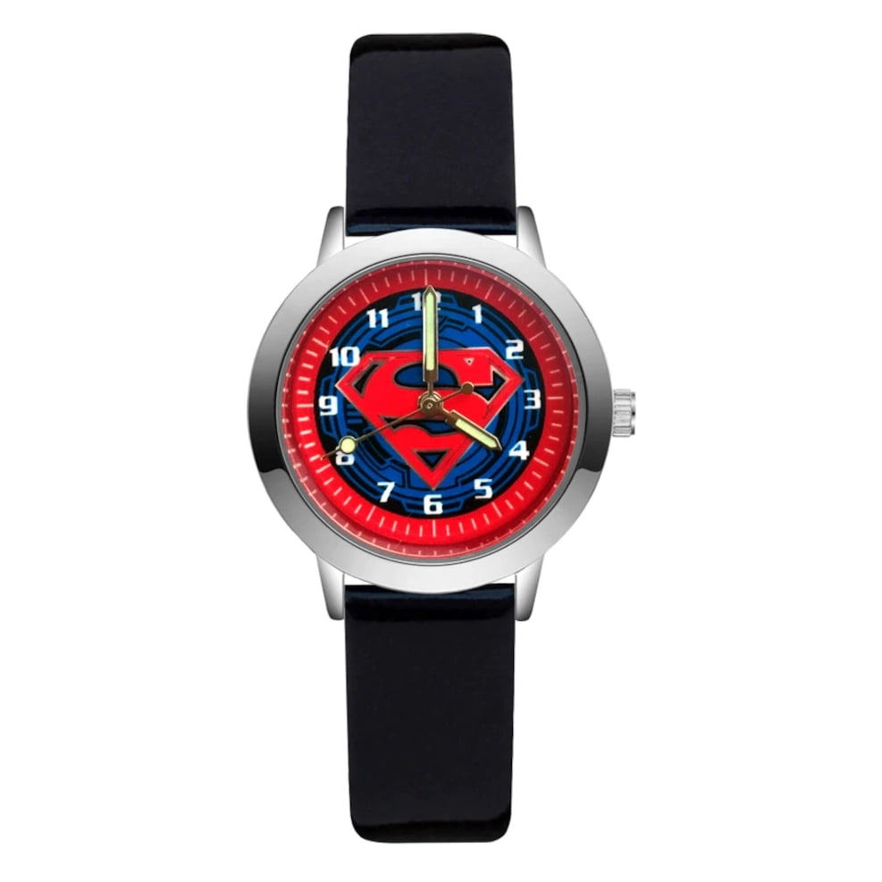 Rowena J - New Style Superman Blue and Red Face Watch with Glow in the ...