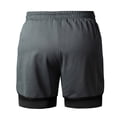 DeHolifer Mens Shorts Plus Size Active Athletic Solid Color Elastic ...