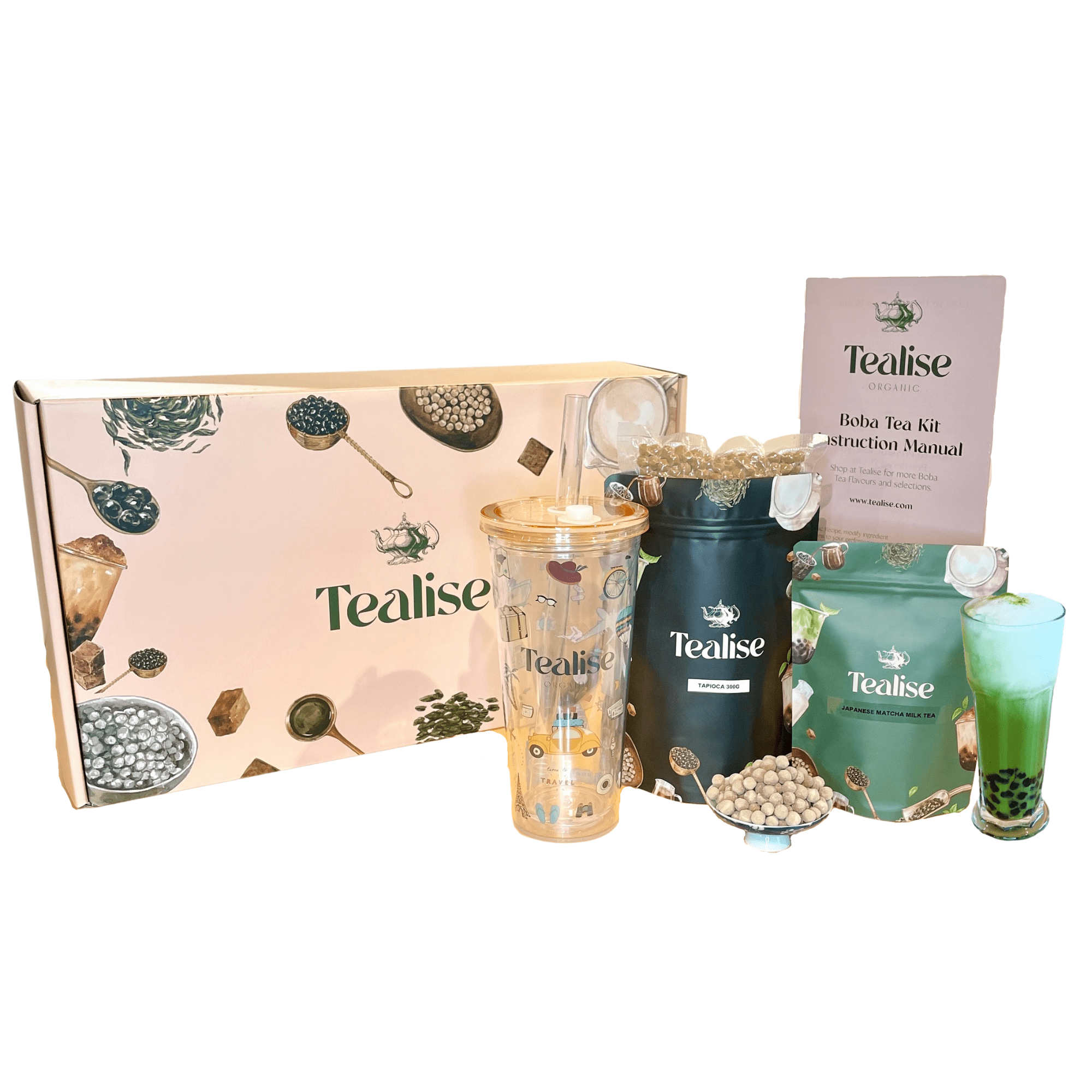 Click here for Tealise Boba Tea Japanese Matcha Milk Tea Starter... prices
