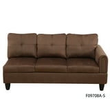 Hommoo Flannel Sectional Couch Sofa Set, Modern L Shaped Couch Living ...