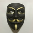 V for Vendetta Matte Polishing Black Hacker Mask Project Zorgo Costume ...