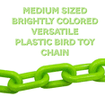 M&M Bird Toys, 2001 5ft Medium Green Plastic Bird Toy Chain, Pet Parrot ...