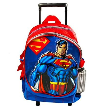 Superman Mini Rolling Backpack for Kids ~ 12 Inch Superhero Roller ...