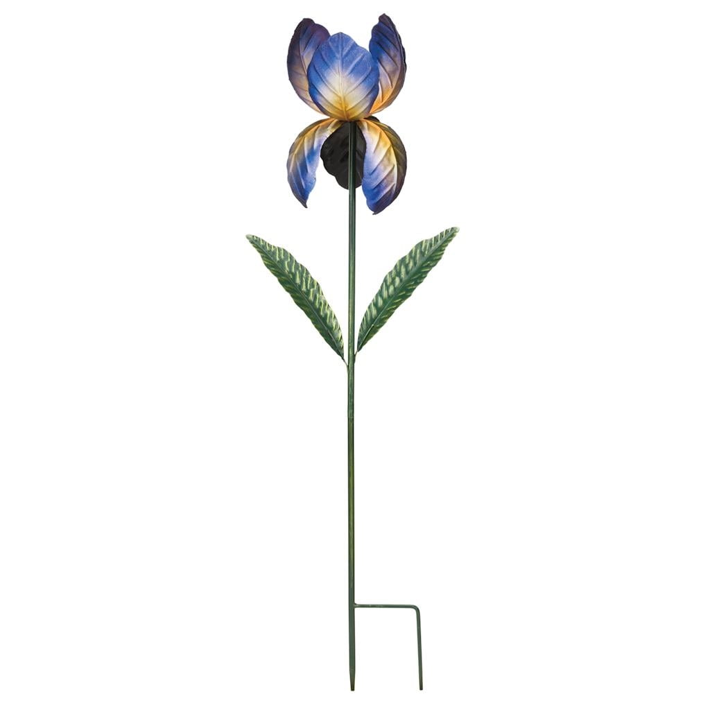 Regal Art and Gift 11449 - 36" Blue/Yellow Iris Flower Lawn Stake ...