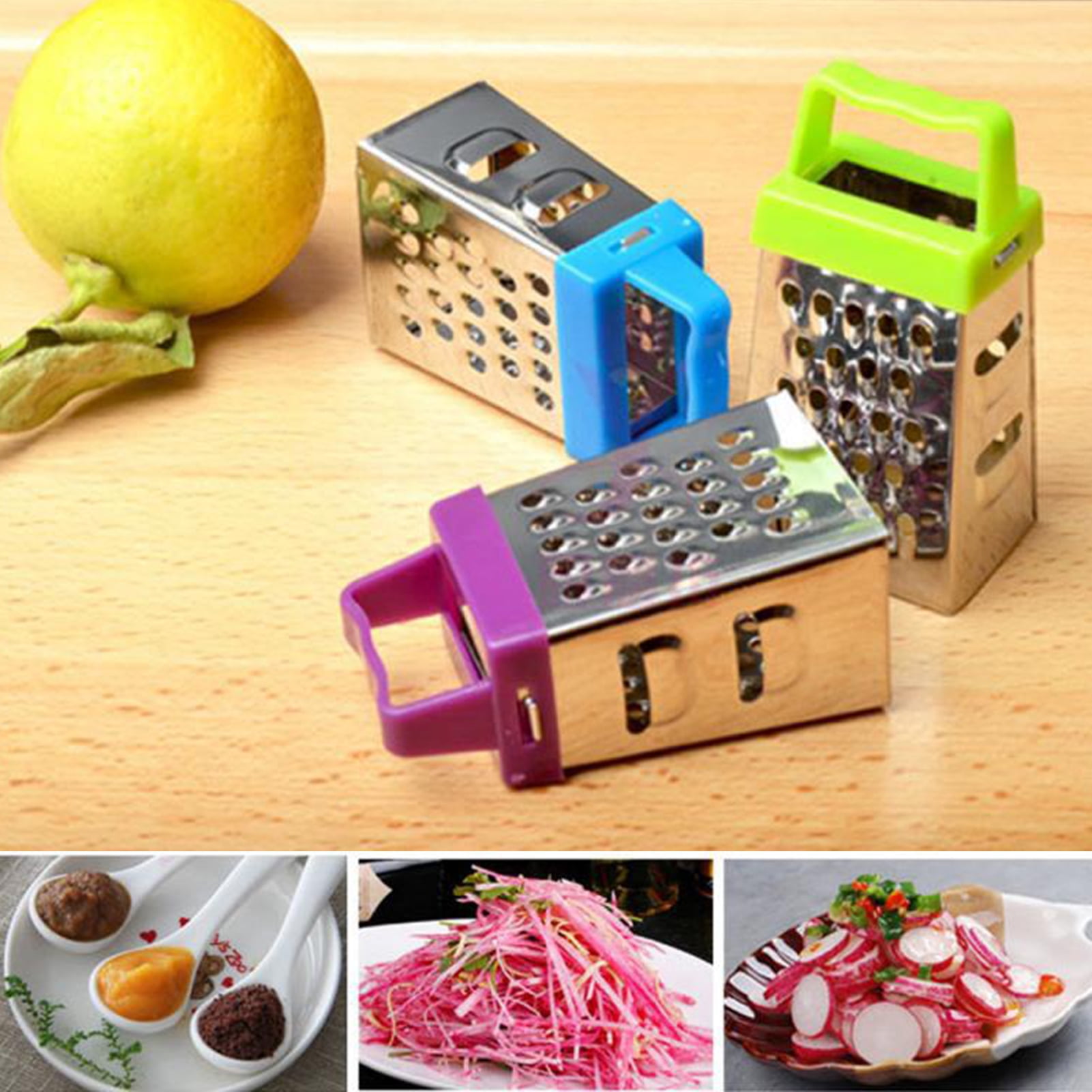 kiskick Box Grater Multi-Function Vertical - Stainless Steel Non-Slip ...