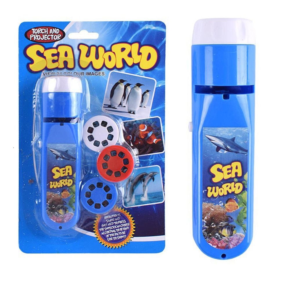 Kids Stars Lamps Projection Torch Fun Early Education Luminous Film ...
