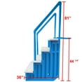 "Aqua Select Anti-Slip Steps & Safety Ladder for 48-54""H Heavy Duty ...
