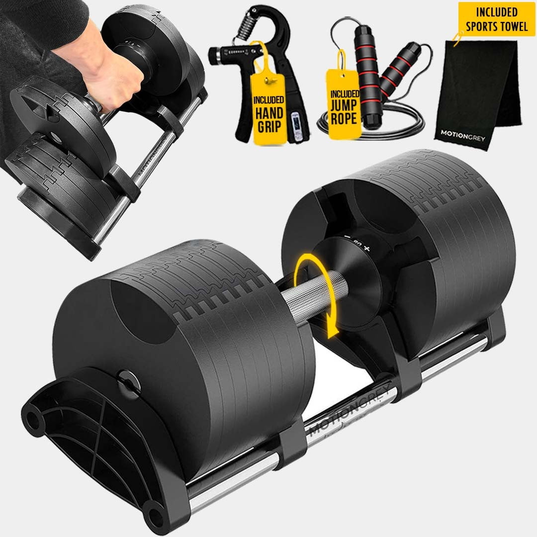 Click here for Motiongrey Adjustable Dumbbell 9-53 Lb With 2-Seco... prices