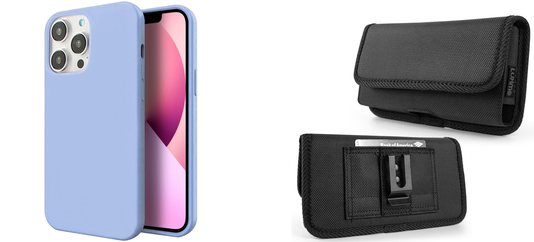 Slim Silicone Case and Belt Holster Pouch for iPhone 14 Pro Max ...