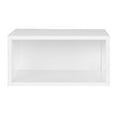 Niche Cubo Half Size Stackable Storage Cube- White Wood Grain - Walmart.com