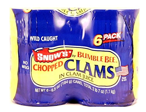 Snow's by Bumble Bee Chopped Clams Juice, 6 Count : Clams Seafood ...