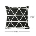 Amelia Outdoor Modern Triangle 17.75" Water Resistant Fabric Square ...