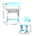 Children's Study Desk and Chair Set, Height Adjustable from 36"-42 ...