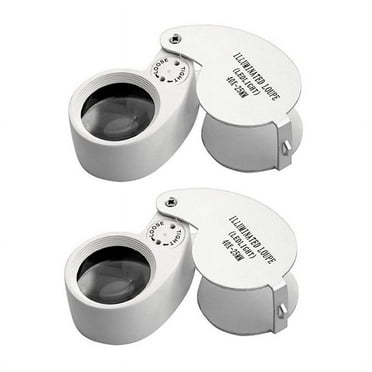 25X Headband Magnifier Double Eyes Glass Jeweler Loupe with 2 LED ...