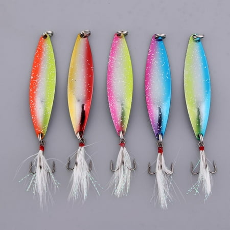5pcs Metal Fishing Spoons Hard Trout Bass Pike Salmon 17g | Walmart Canada