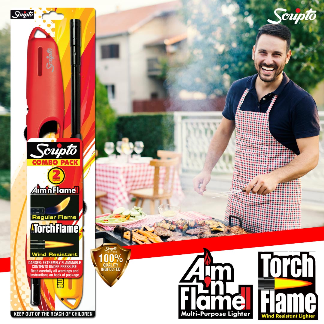 Buy Scripto Aim 'N Flame II and Torch Flame Wind Resistant Lighters - 2 ...
