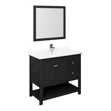 Fresca Manchester 48" Traditional Wood Bathroom Vanity with Mirror in ...