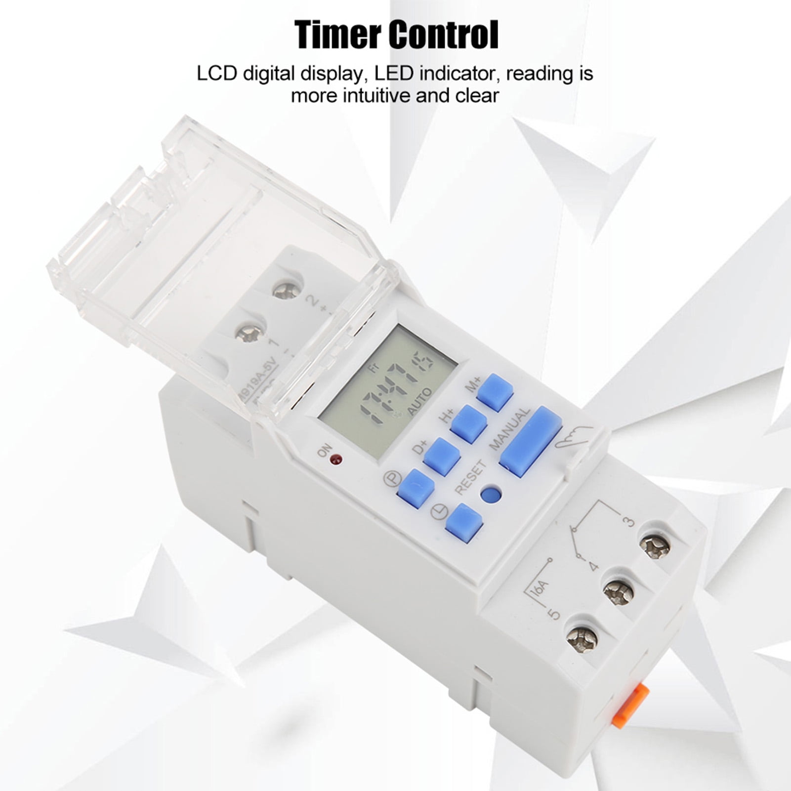 Buy Time Relay Programmable 5V DC 16A Weekly Timer Switch LCD On Off ...