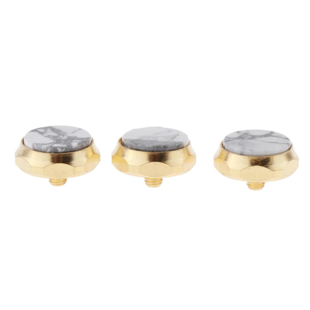 3 Pcs Alloy Trumpet Finger Buttons Brass Instrument Accessory, 1.5x1 ...