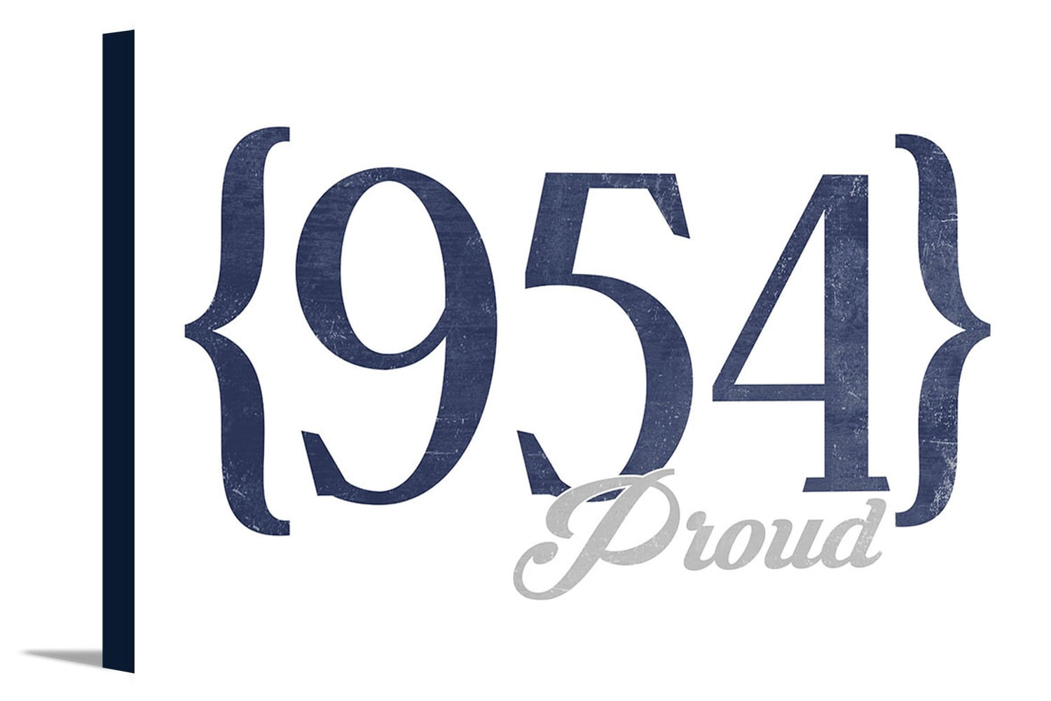 Pompano Beach, Florida - 954 Area Code (Blue) - Lantern Press Artwork ...