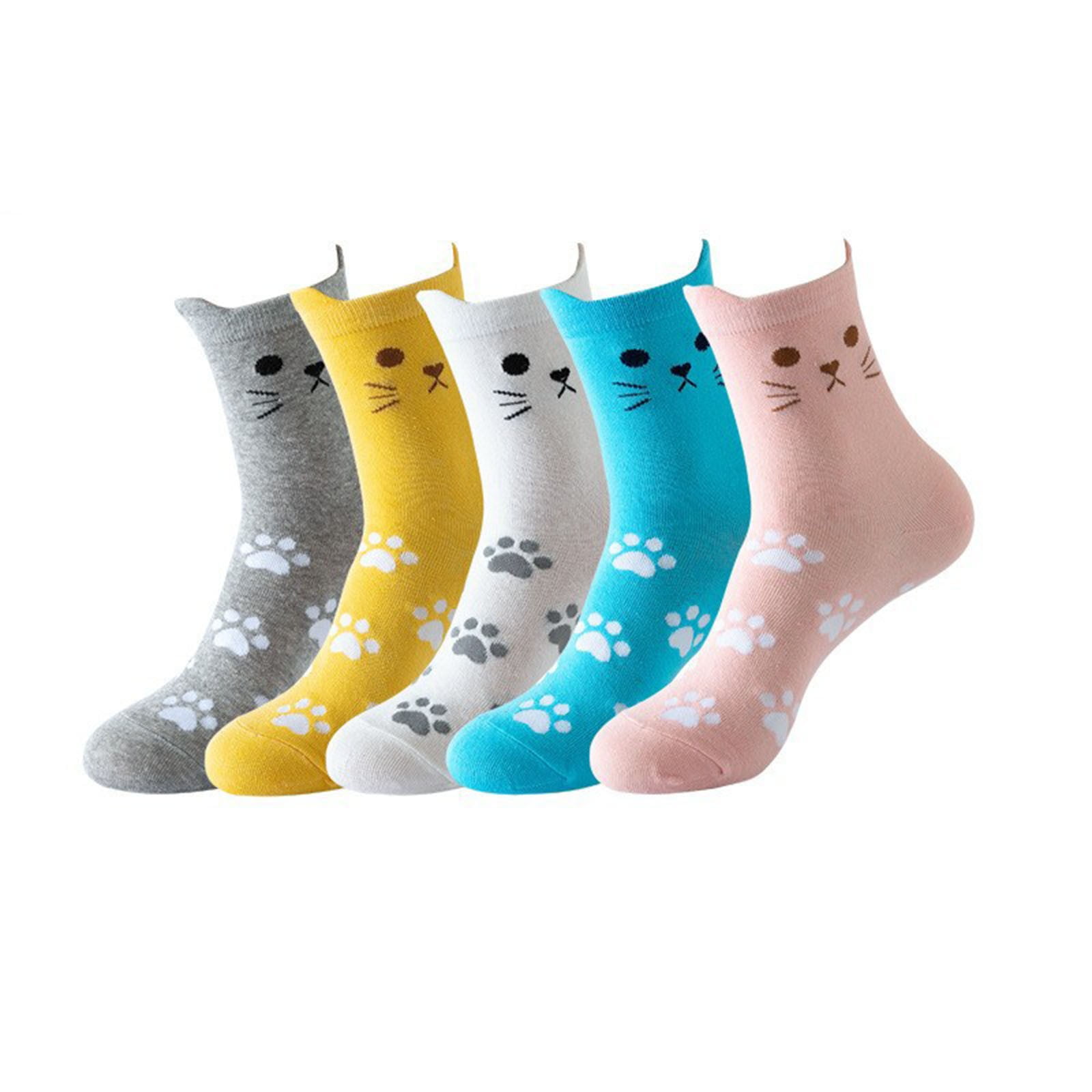 Click here for Tievosa Womens Winter Cartoon Cat Mid Tube Cotton... prices