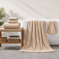 Bath Sheet Set-6PCS Beige Extra Large Microfiber Towel Set for Bathroom ...