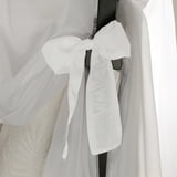White Sheer Bed Canopy Panels 8 Piece Set, Fits Queen, Full, King & All ...