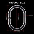 36 Pieces Shower Curtain Rings, Plastic Shower Curtain Hooks Hanger for ...