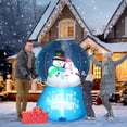 Zimtown 6FT Inflatables Snowman Family Outdoor Christmas Decorations ...