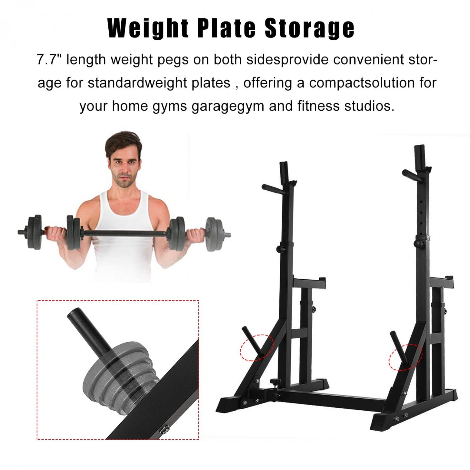 Buy Floenr Dip Stand Freestanding Dip Station,Adjustable Squat Rack ...