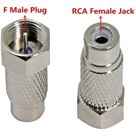 Atari 2600 Adapter, RCA to Cable Adapter, 5-Pack RFAdapter F Male ...