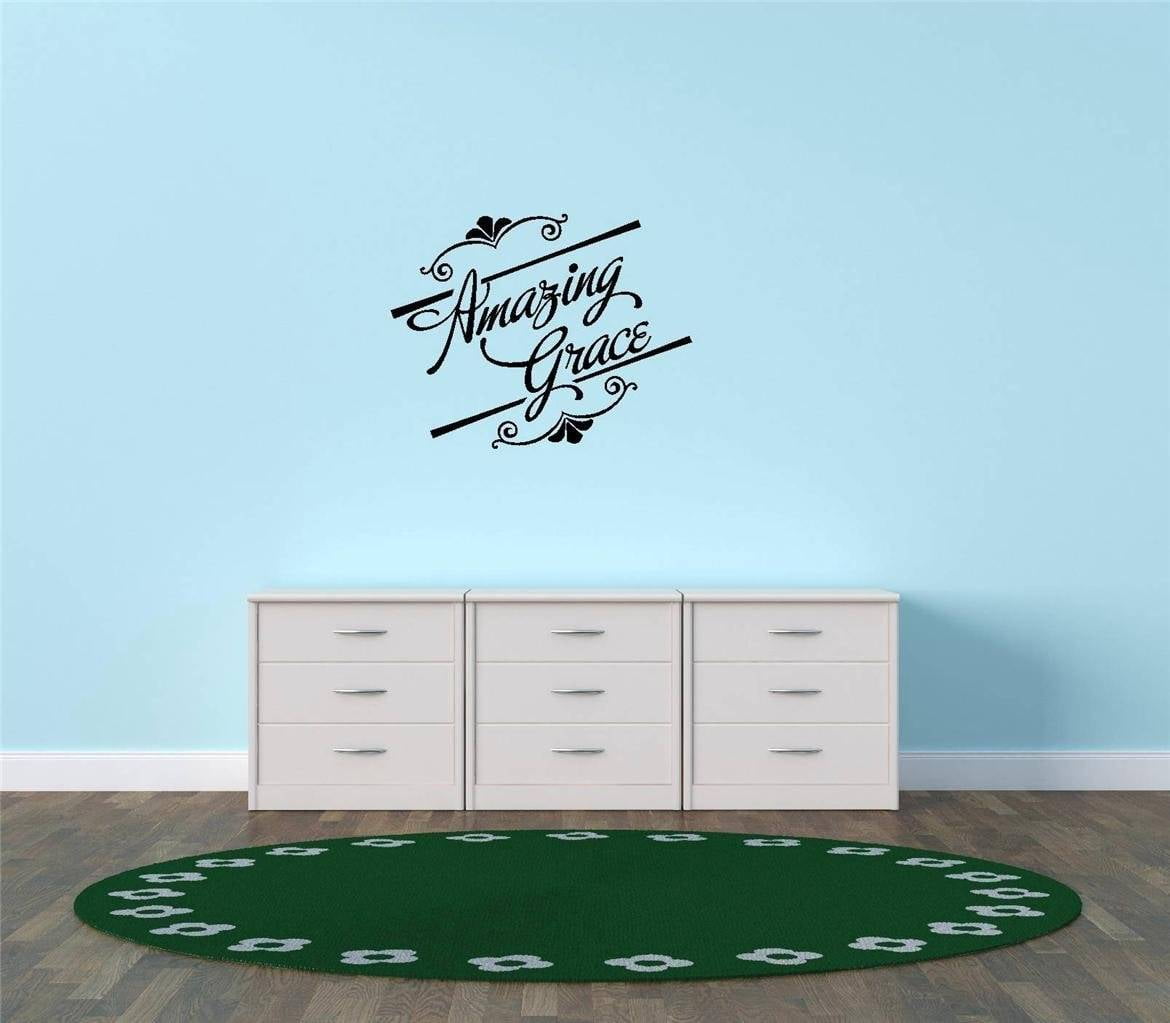 Design With Vinyl Home Wall Decals amazing grace Motivational Wall ...