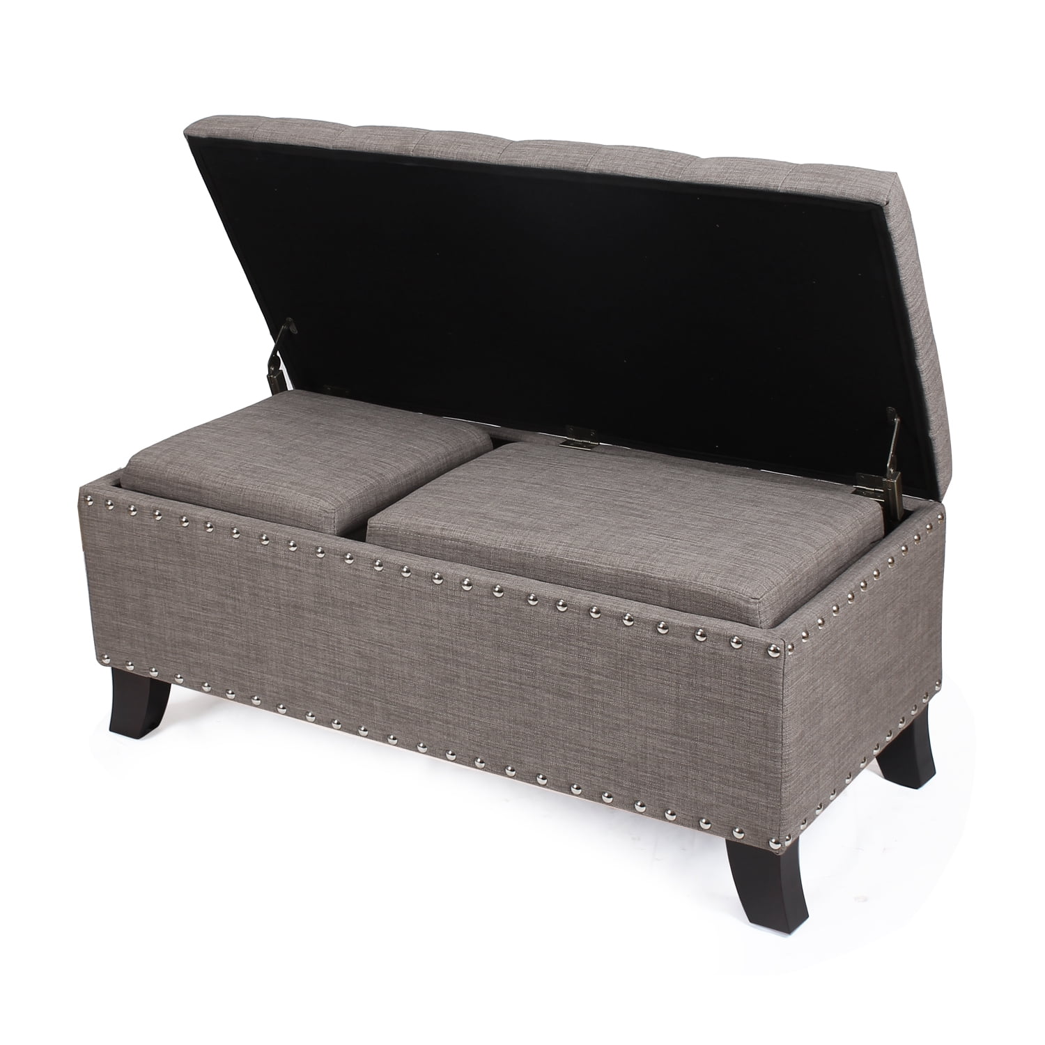 Adeco Trading Home 3PCS Ottoman Set,Ottoman Storage Bench,Upholstered ...