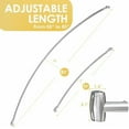 Adjustable 50-85 inches Curved Shower Rod, Extra Wide, Rustproof, Round ...