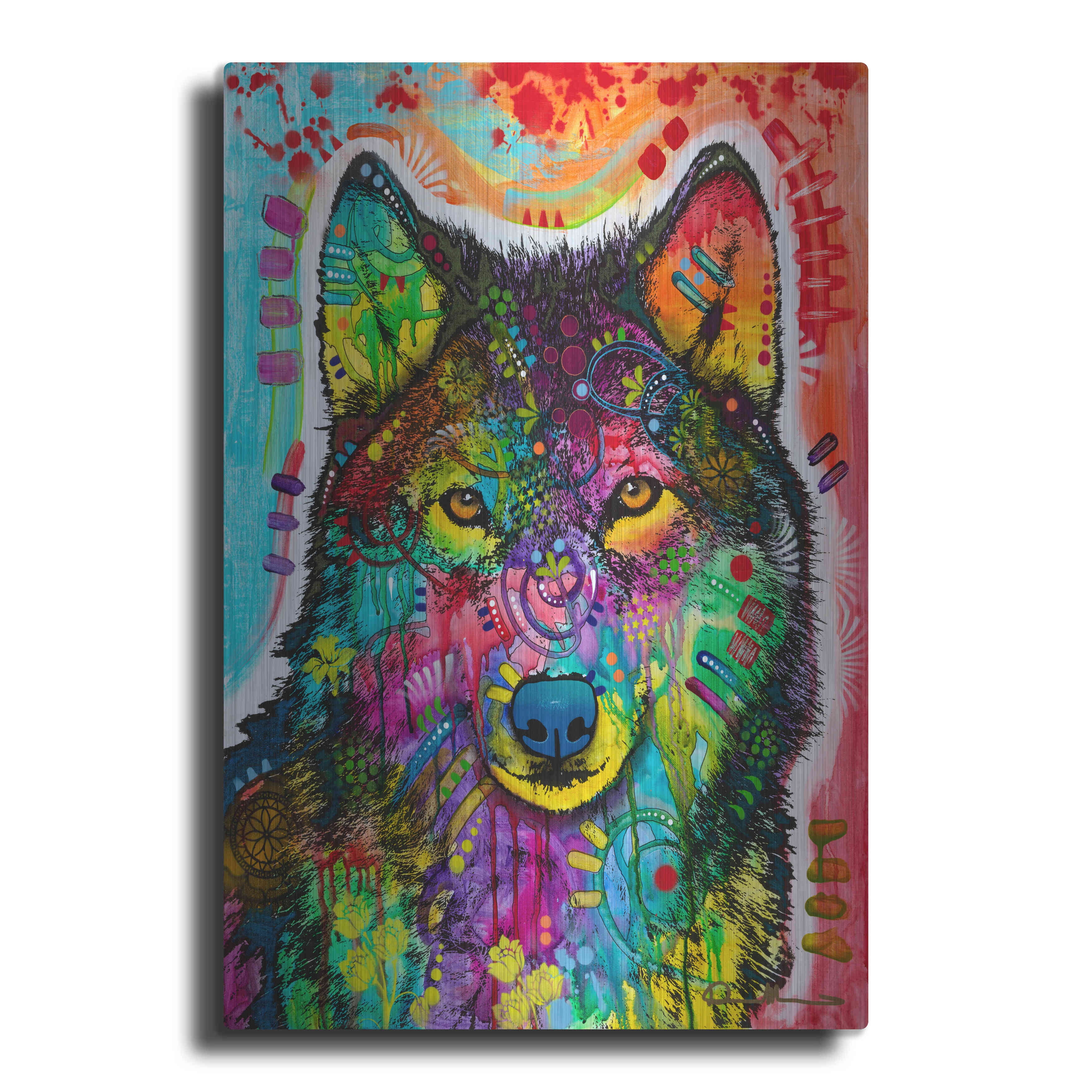 Luxe Metal Art 'Wolf 3' by Dean Russo, Metal Wall Art, 16"x24 ...