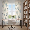 Blue Seashells Sheer Curtains for Living Room Bedroom, Coastal Vintage ...