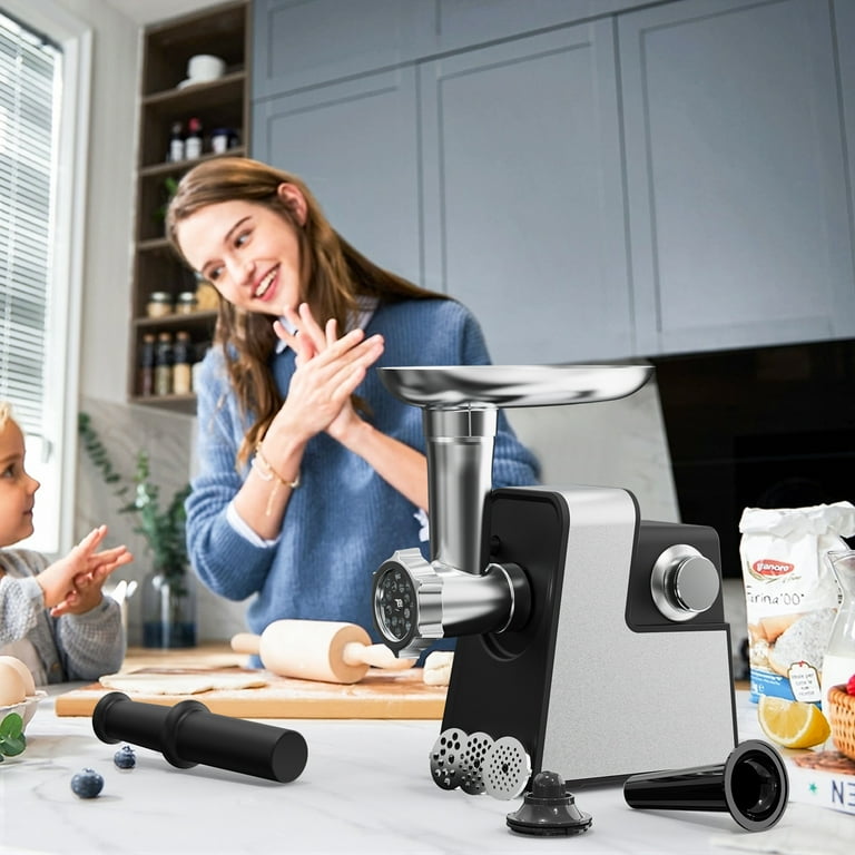 Foukus 5 in 1 Electric Meat Grinder 2500W Heavy Duty Meat Grinder with Sausage Stuffer Kubbe Kit Vegetable Slicer Shredder Cheese Grater