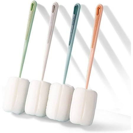 Sponge Brushes, Water Bottle Brush with Handle, Rotating Cleaning ...